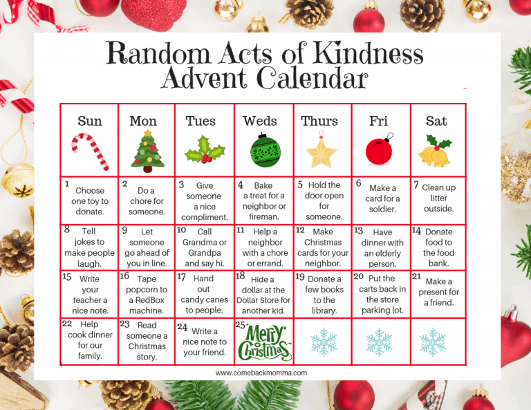 Kindness Advent Calendar Ideas that Kids Will Love